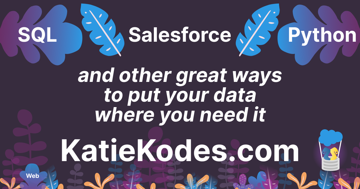 Salesforce Python Sql And Other Ways To Put Your Data Where You Need It A Bilingual Blog In 8011